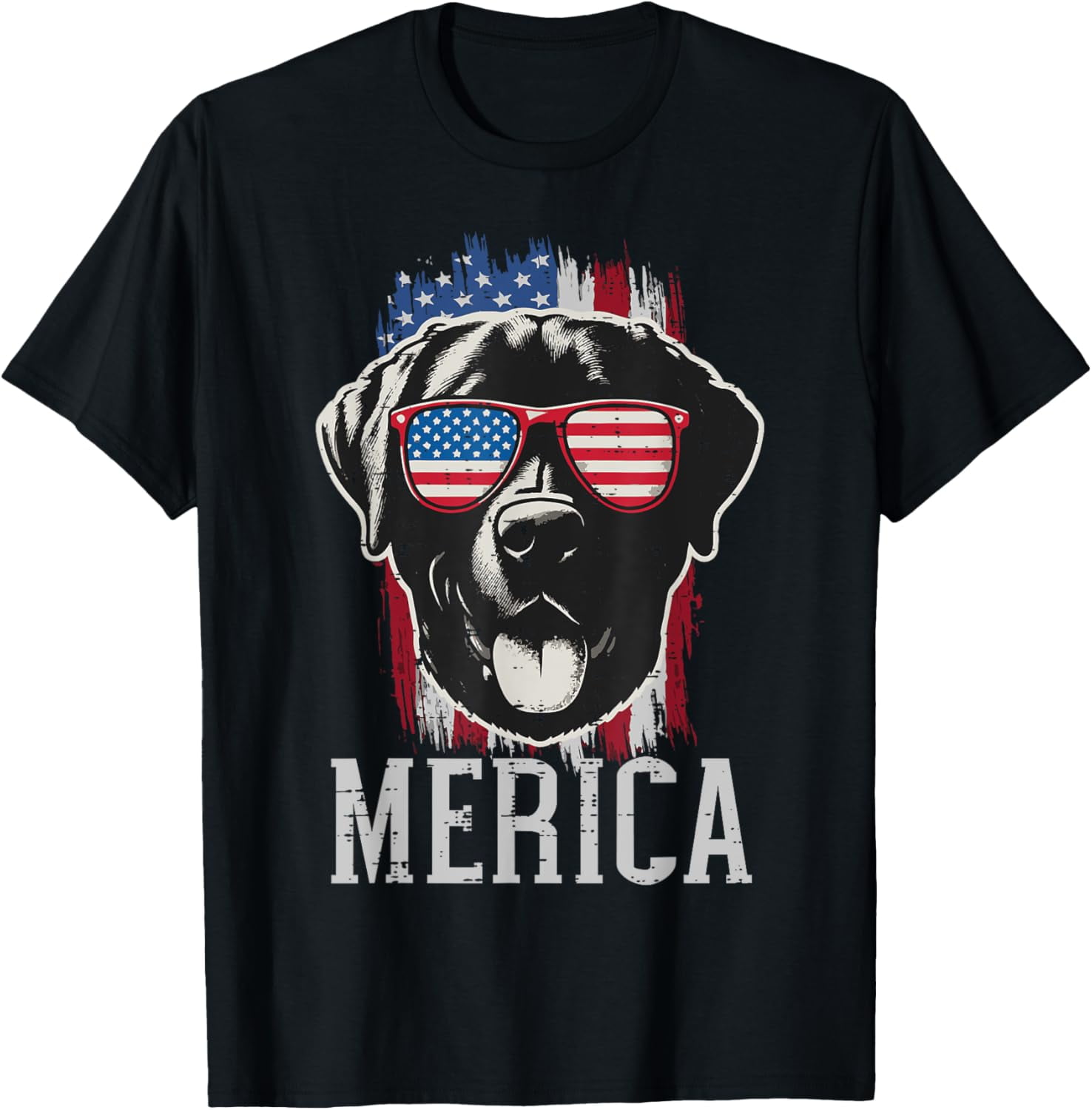 4Th Of July Dog Labrador Merica Us Flag Men T-Shirt Unisex S-5XL Hot ...