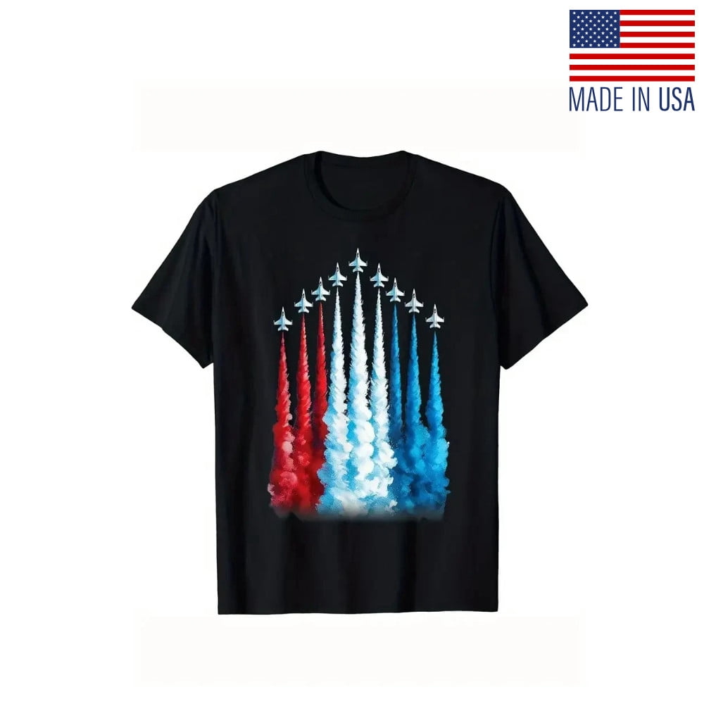 4Th Of July Fighter Jets American Flag Graphic T-Shirt All Size S-5Xl ...