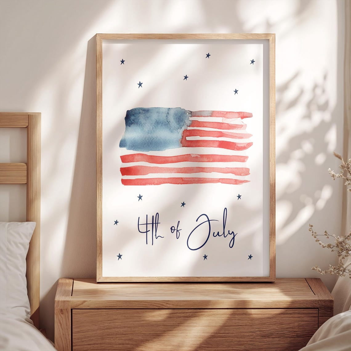 4th Of July Flag Wall Art Flag Art Independence Day Decor Usa Stars
