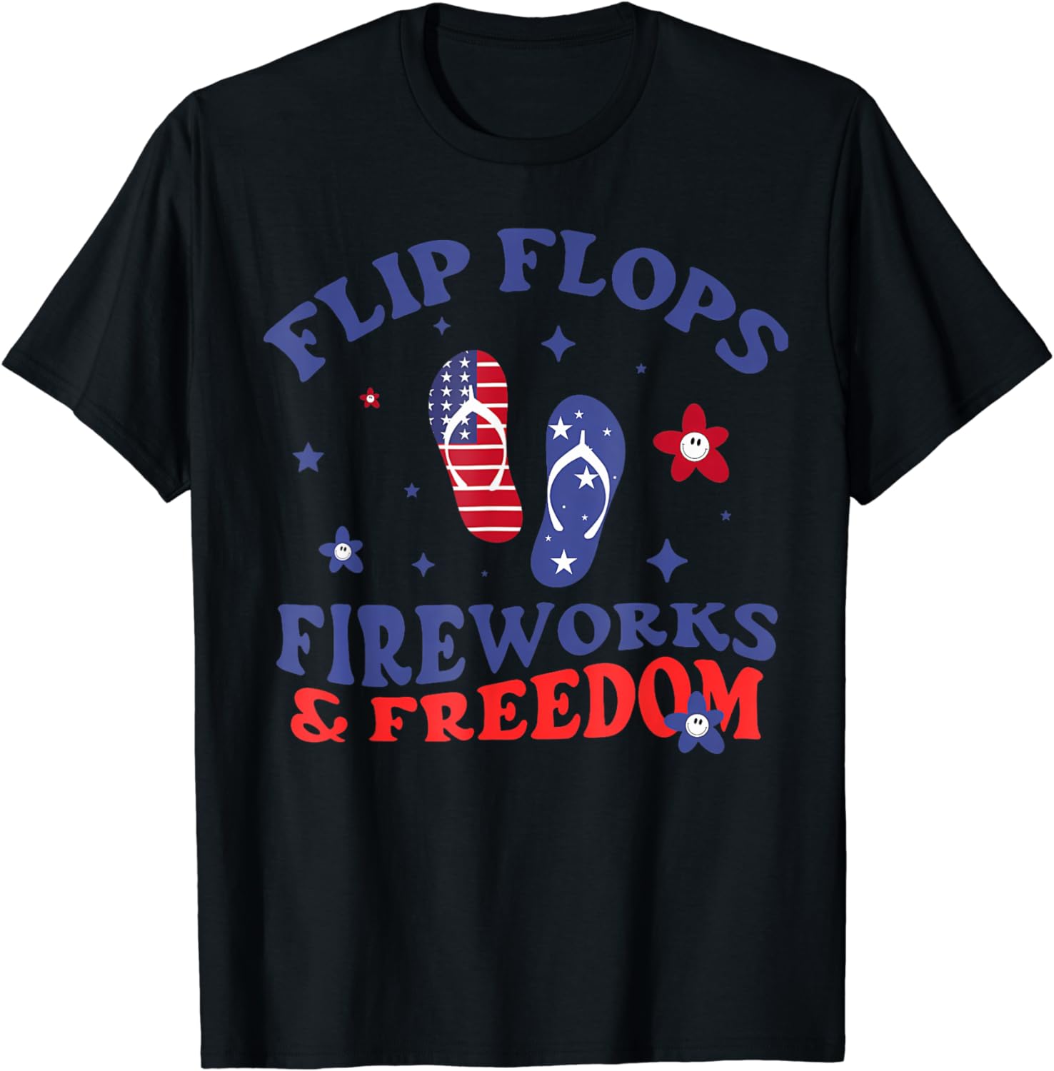 4Th Of July Flip Flops American Flag Womens Mens T-Shirt - Walmart.com