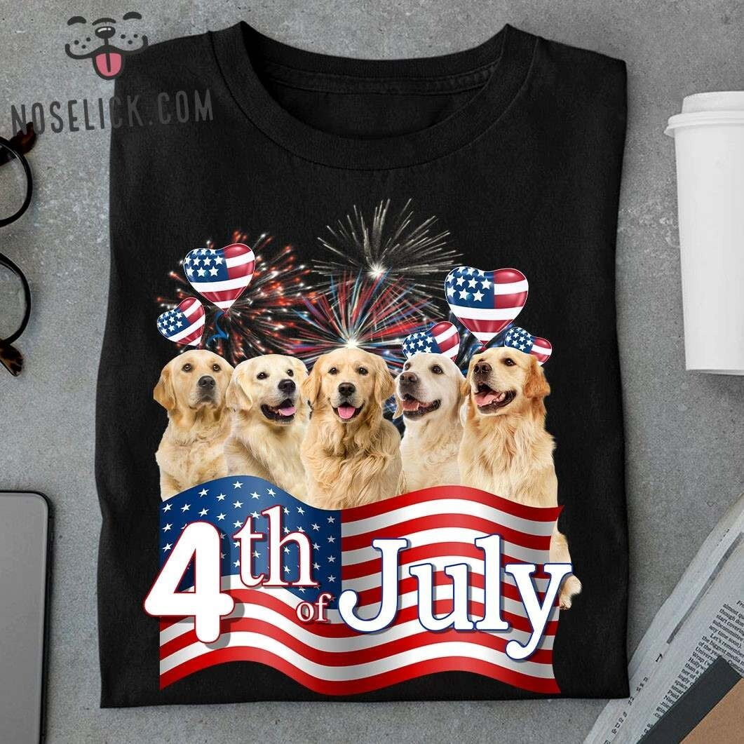 4Th Of July Ï¿½ Golden Dog Dog Lover America Independence Day - Walmart.com