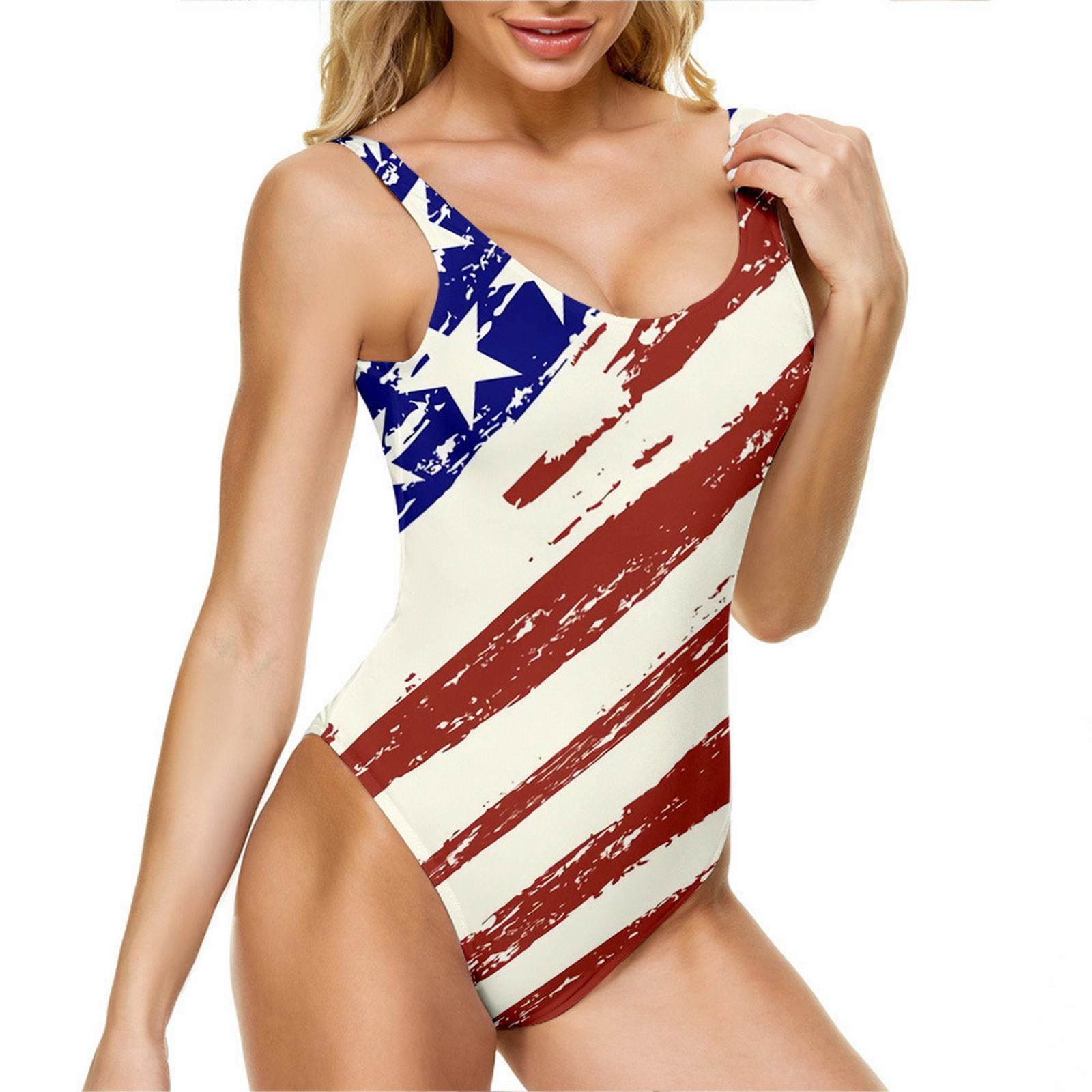 4th Of July One Piece Bathing Suit For Women Plus Size Summer Womenâ S