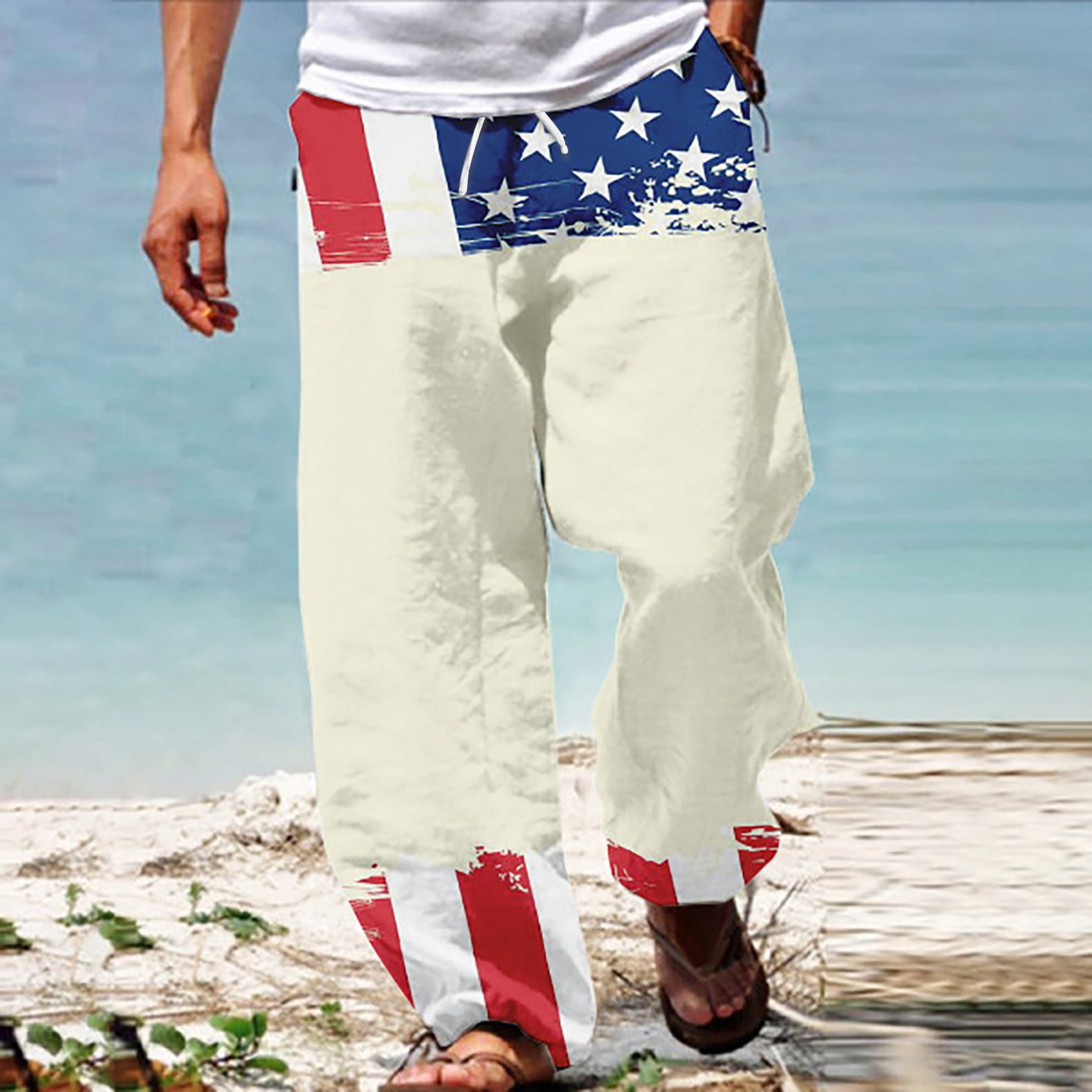 4th of July Outfits for Men Plus Size Summer Long Pants,Men American ...