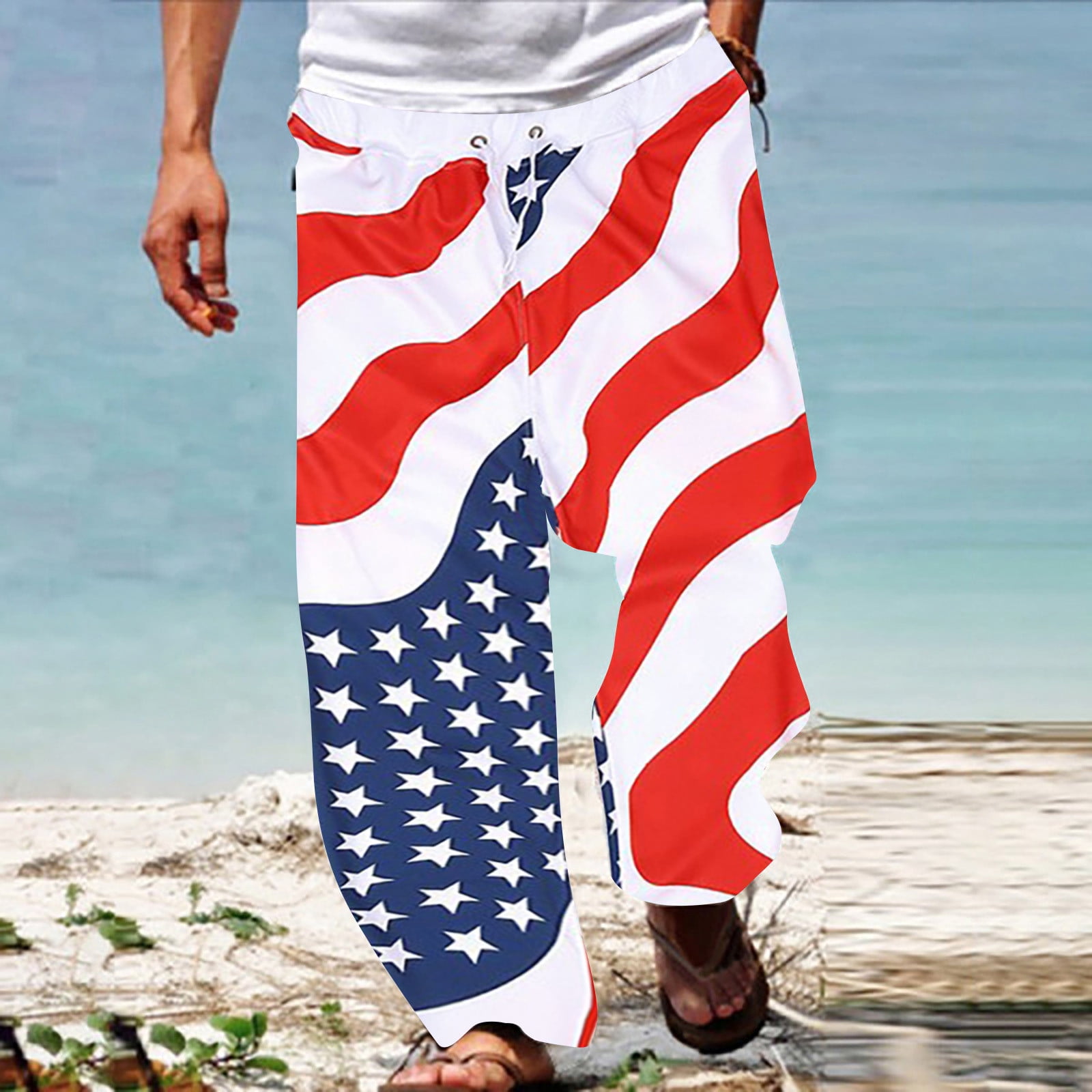 4Th Of July Outfits for Men Plus Size Summer Long Pants,Men ‘S American ...