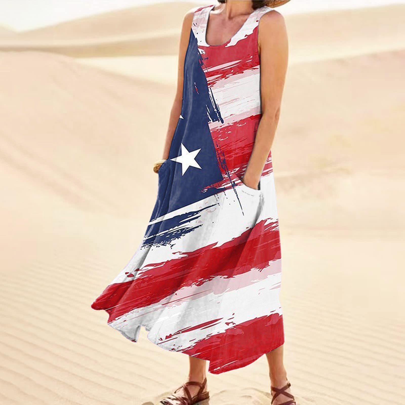4th of July Outfits for Women Summer Long Maxi Dress,Women's Casual ...