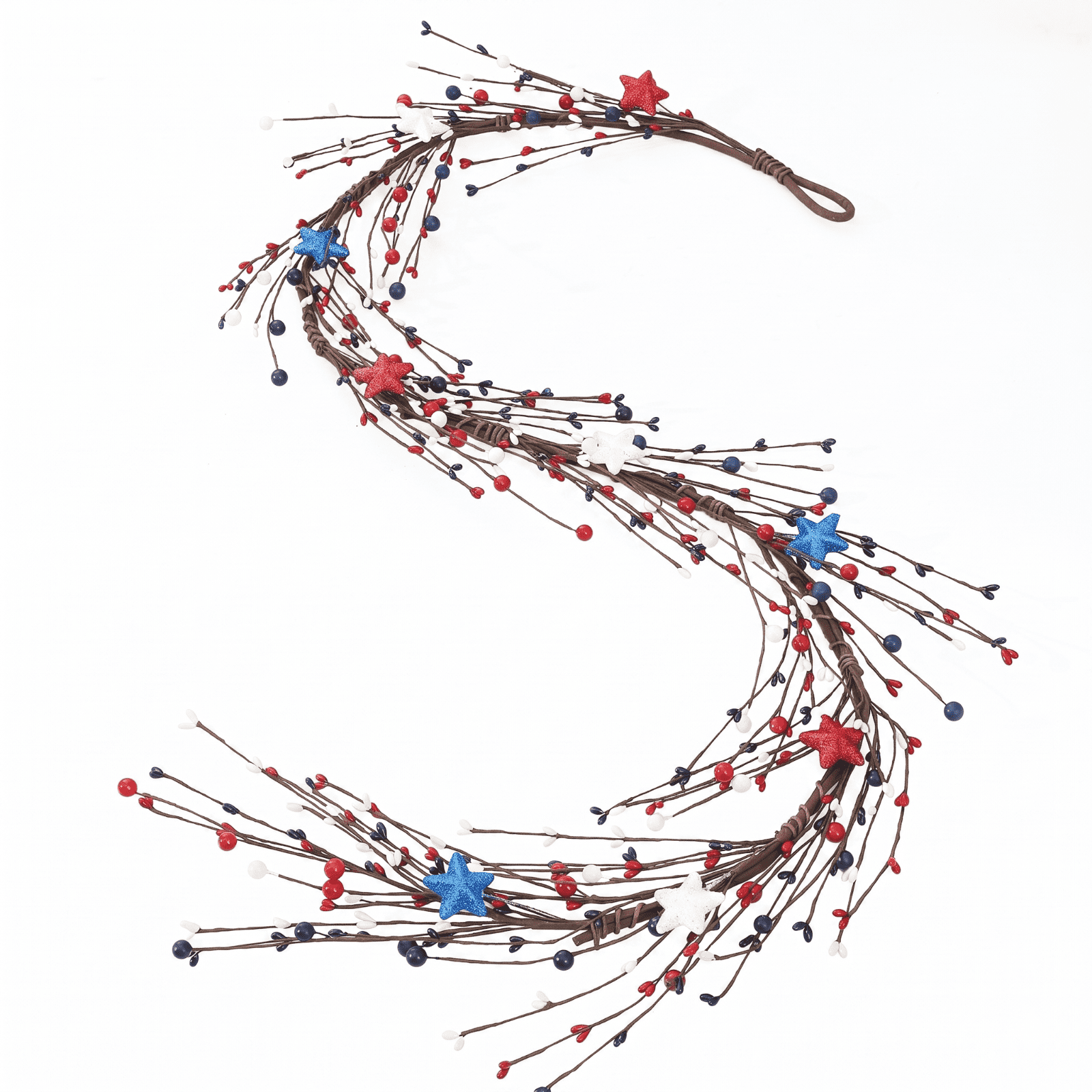4Th Of July Patriotic Berry Garland Red White Blue For Independence Day ...