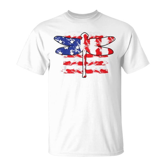4Th Of July Patriotic Dragonfly With Us American Flag Unisex Jersey ...
