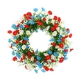 4Th Of July Patriotic Front Door Wreath Independence Day Patriotic ...