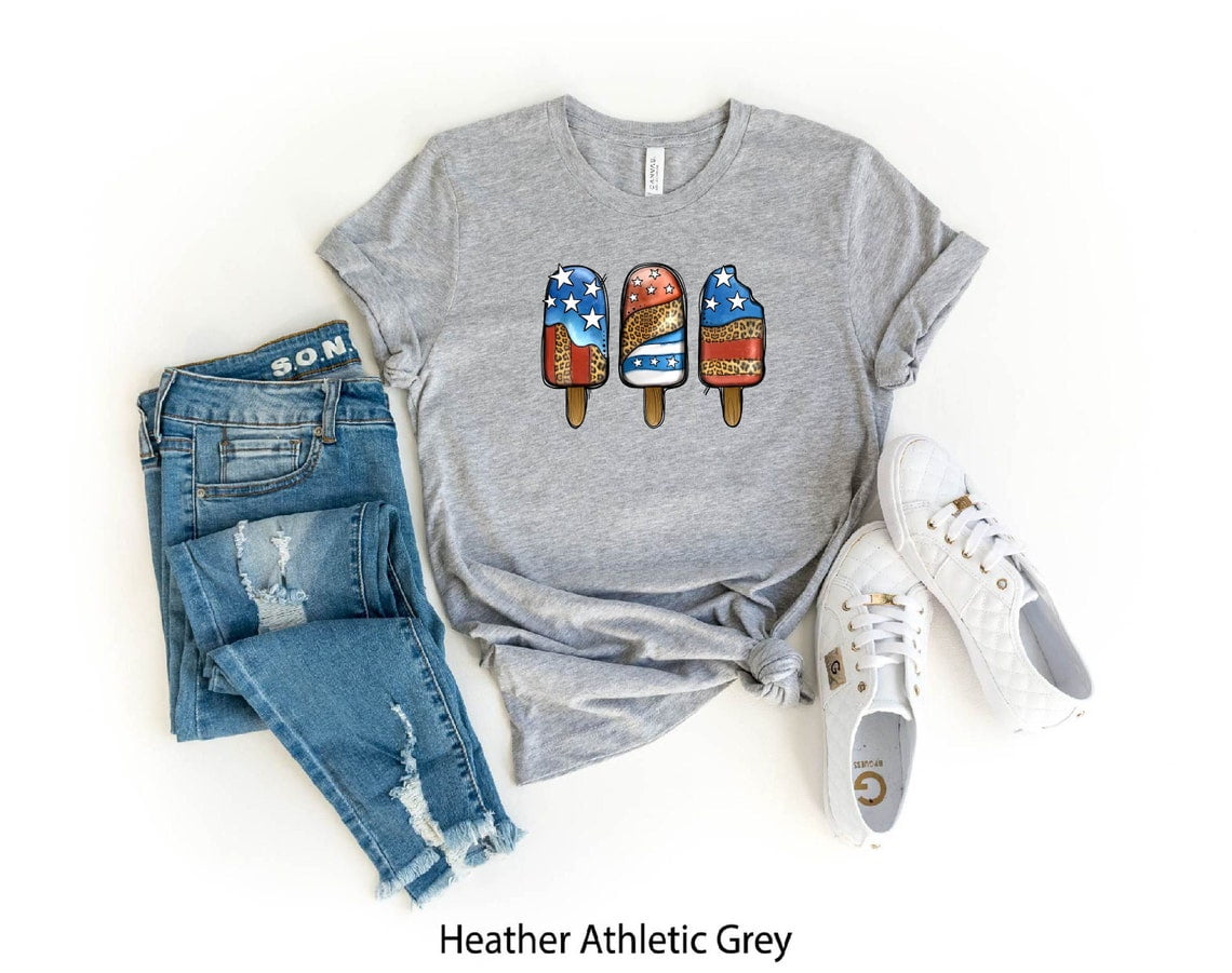 4Th Of July Patriotic Popsicle T-Shirt, Groovy 4Th Of July Shirt ...