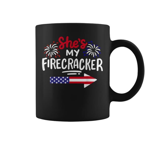 4Th Of July Shes My Firecracker Matching Couple Men Coffee Mugs ...