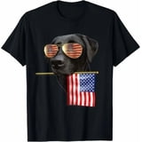 4Th Of July Shirt Fun American Flag Labrador Dog Lover Gift T-Shirt ...