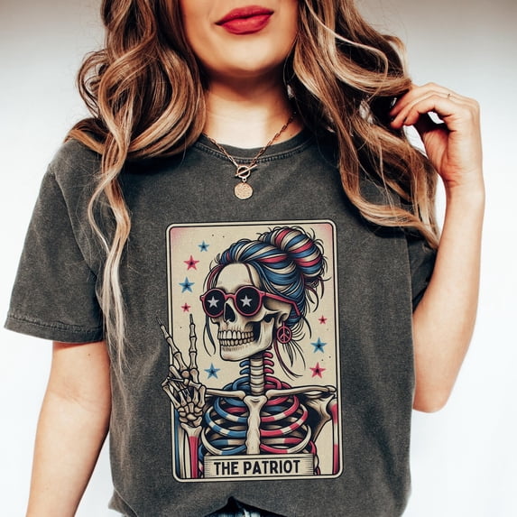 4Th Of July Shirt, Patriot Fourth Of July Tarot Card T-Shirt, Spooky ...