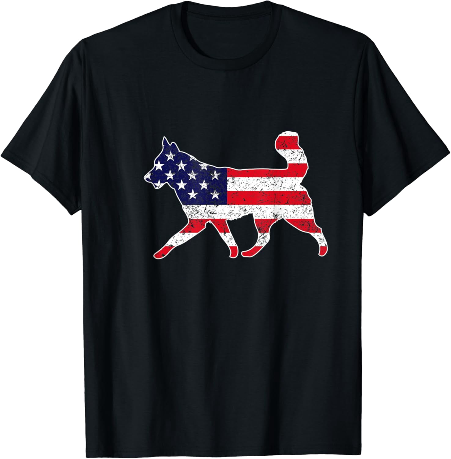 4Th Of July Siberian Husky Dog Graphic Patriotic Usa Flag T-Shirt ...