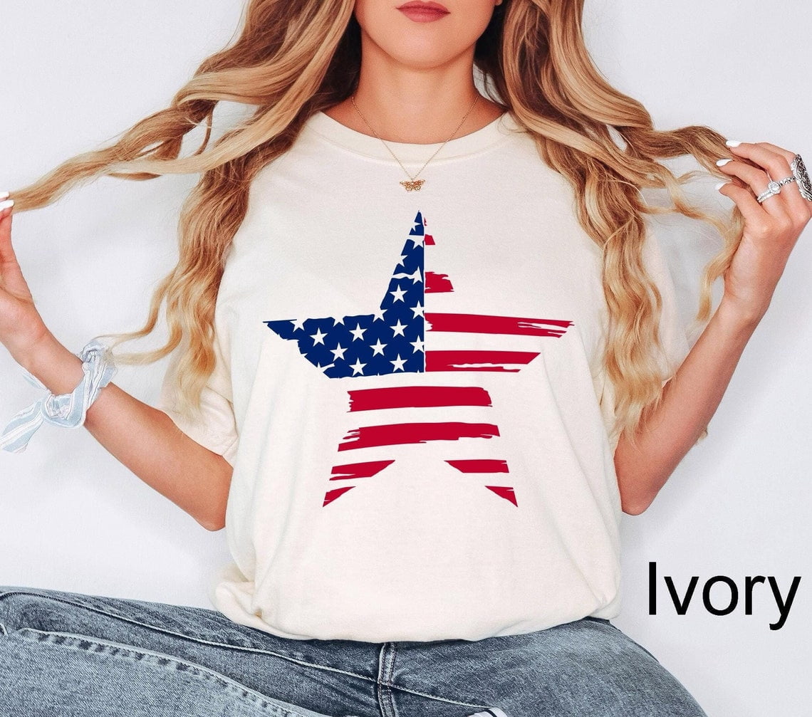 4Th Of July Star Usa Distressed Fourth Patriotic T-Shirt - Walmart.com