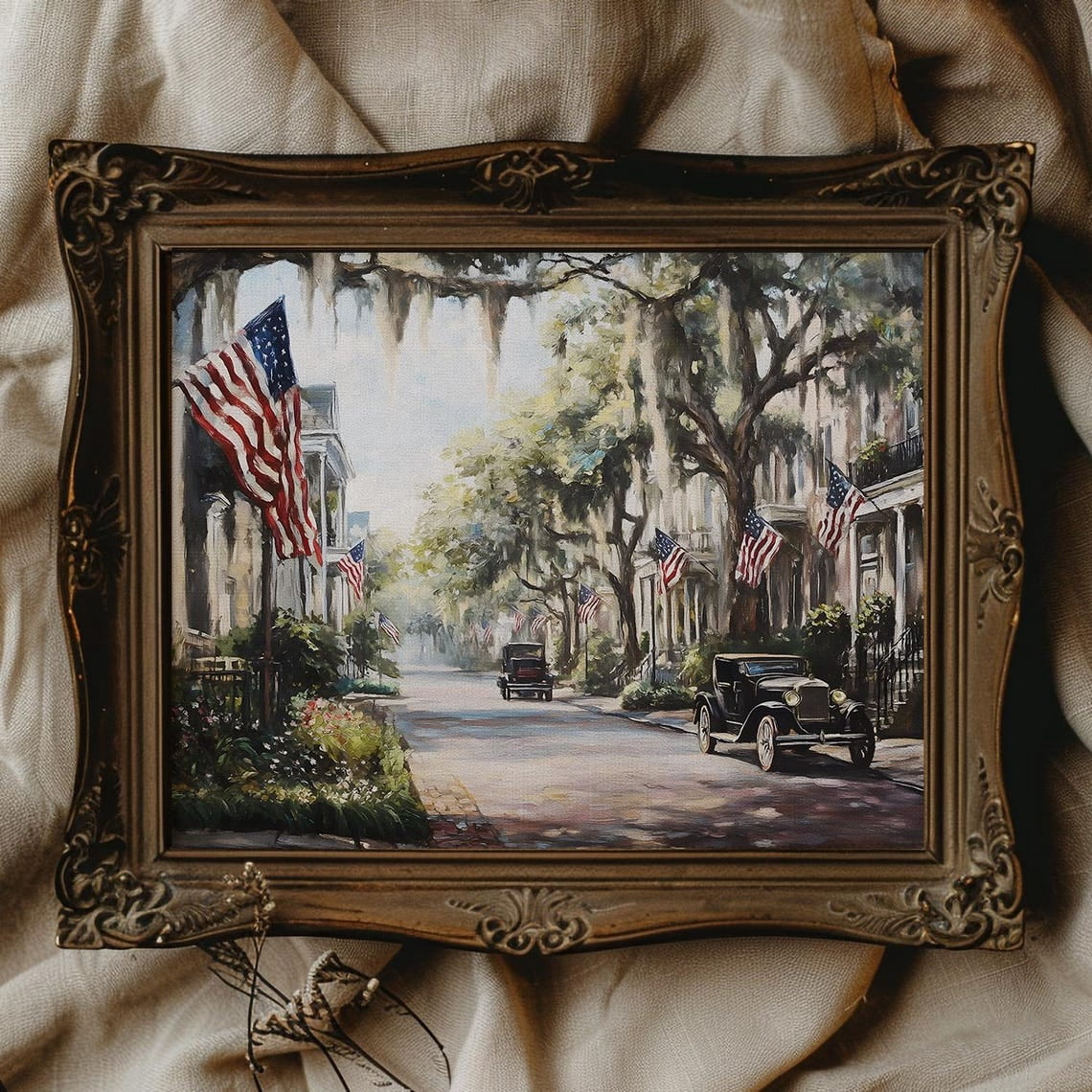 4Th Of July Wall Art For Fourth Of July Decor Savannah Georgia Poster ...