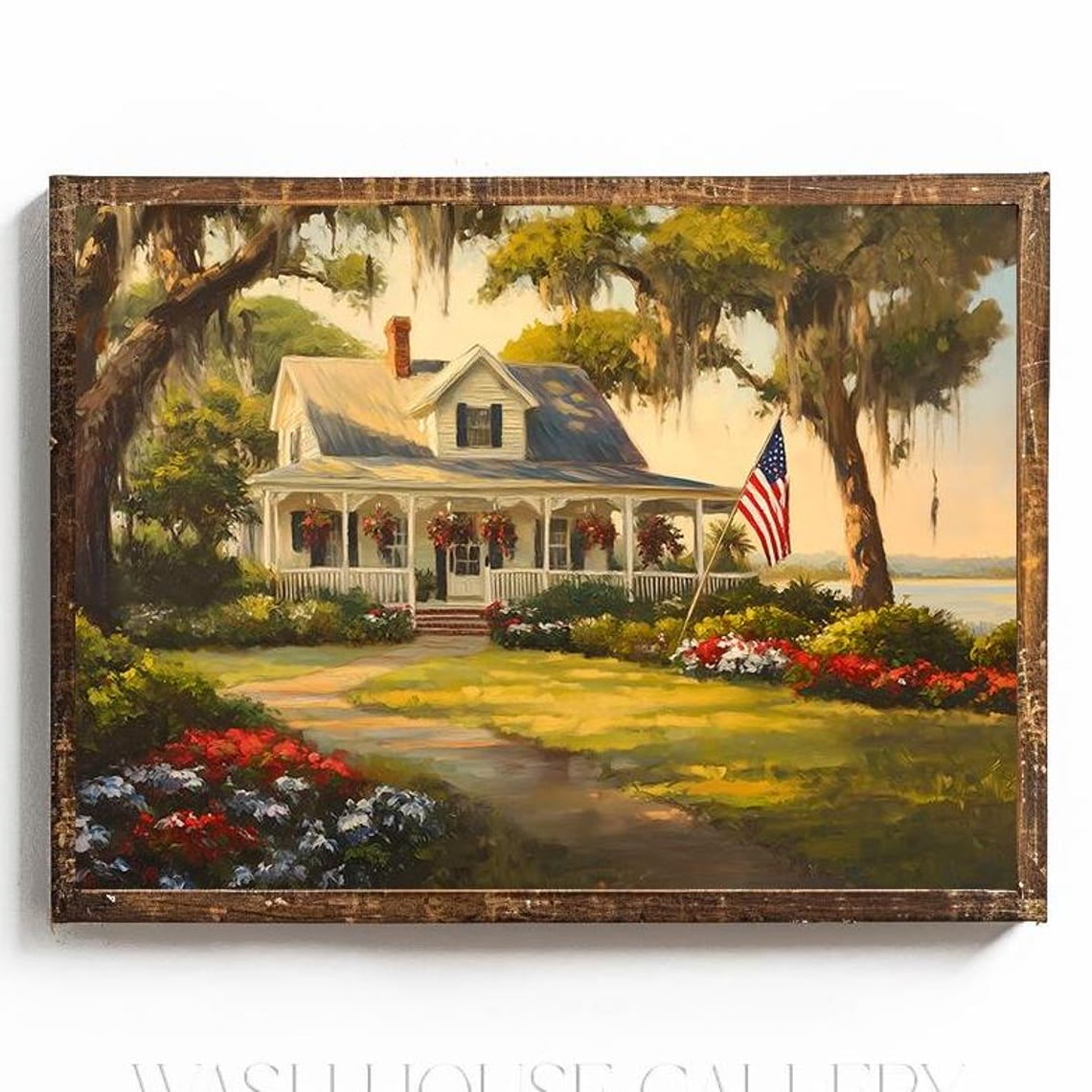 4Th Of July Wall Art For Fourth Of July Live Oak Tree Poster Southern ...