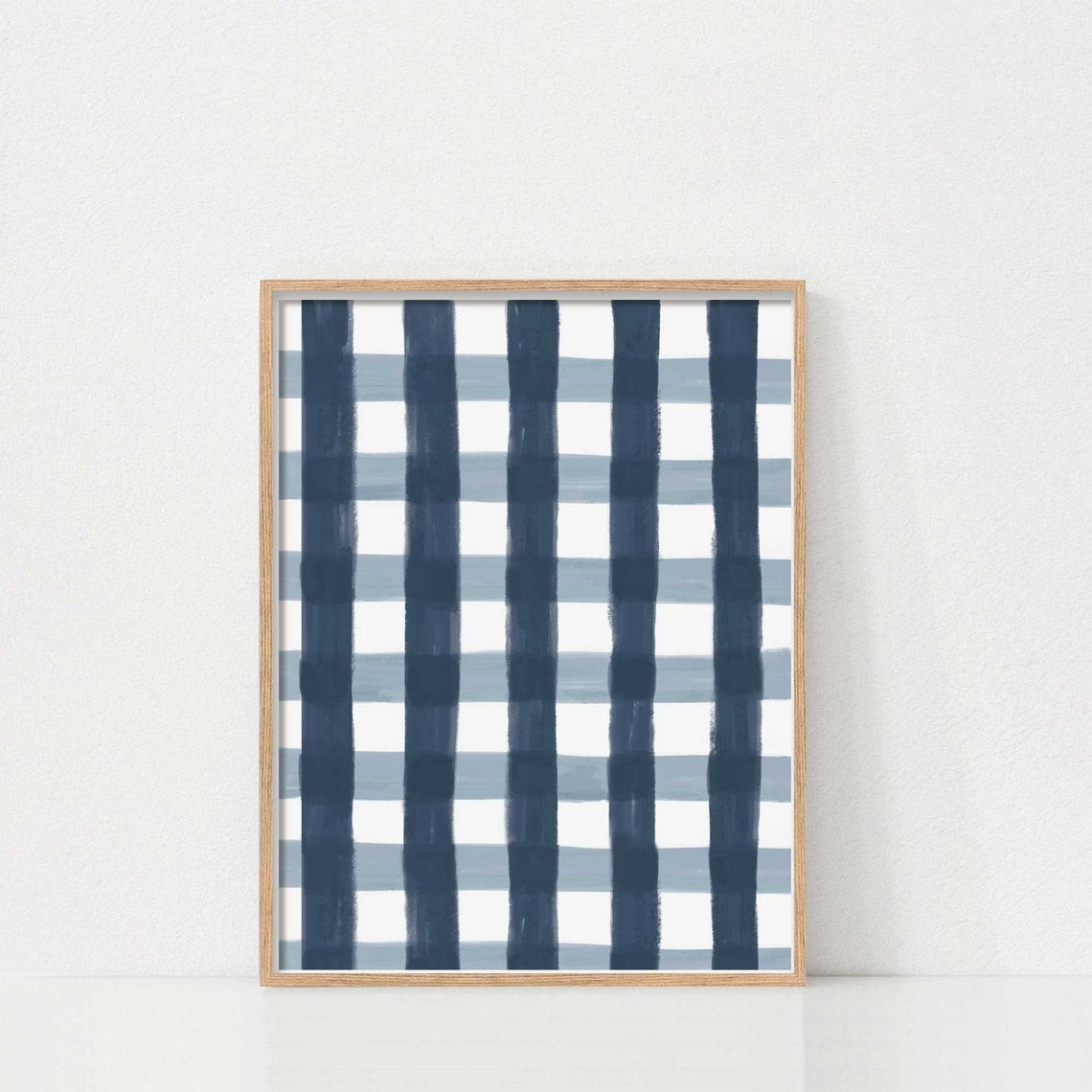 4Th Of July Wall Art Navy Blue Plaid Independence Day Decor Patriotic ...