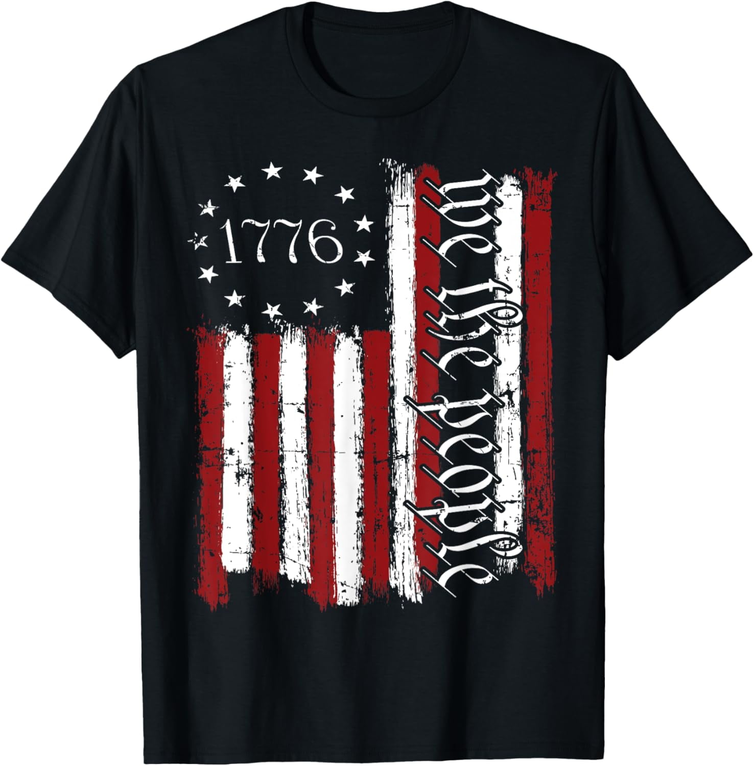 4Th Of July We The People American 1776 Old American Flag T-Shirt ...