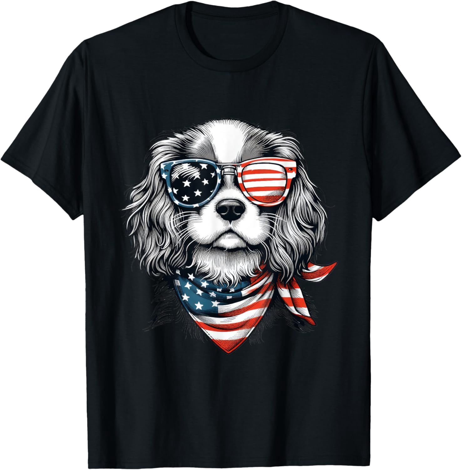 4Th Of July With Cavalier King Charles Spaniel Dog T-Shirt - Walmart.com