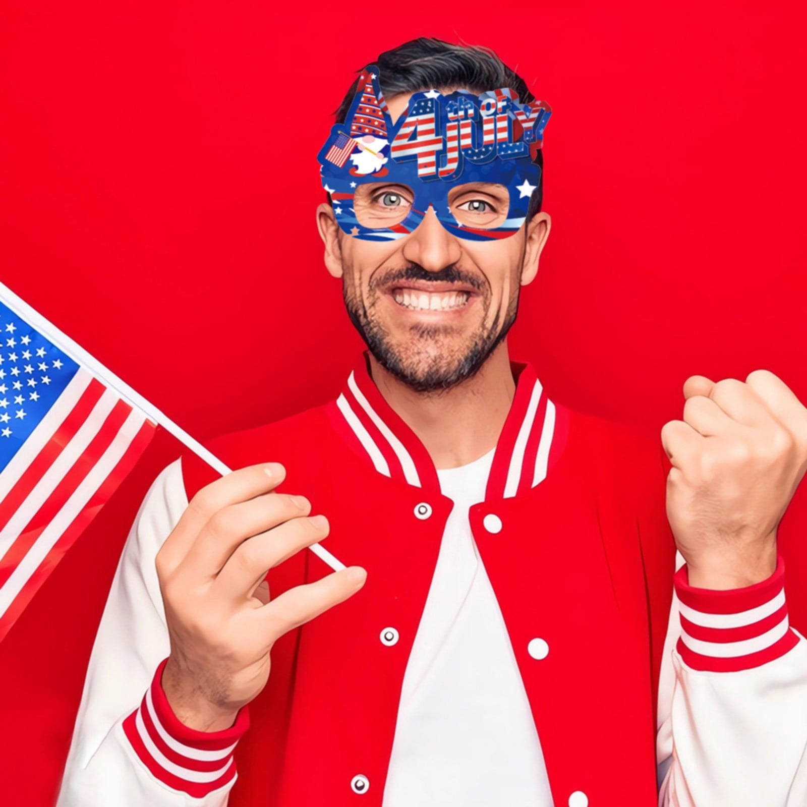 4Th of July Flag Dwarf Patriotic Sunglasses, Independence Day Party ...