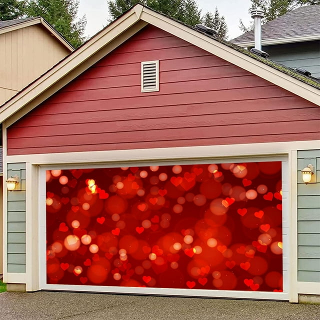 4Th of July Flags - Red Valentine Day Garage Door Panel Red Love ...