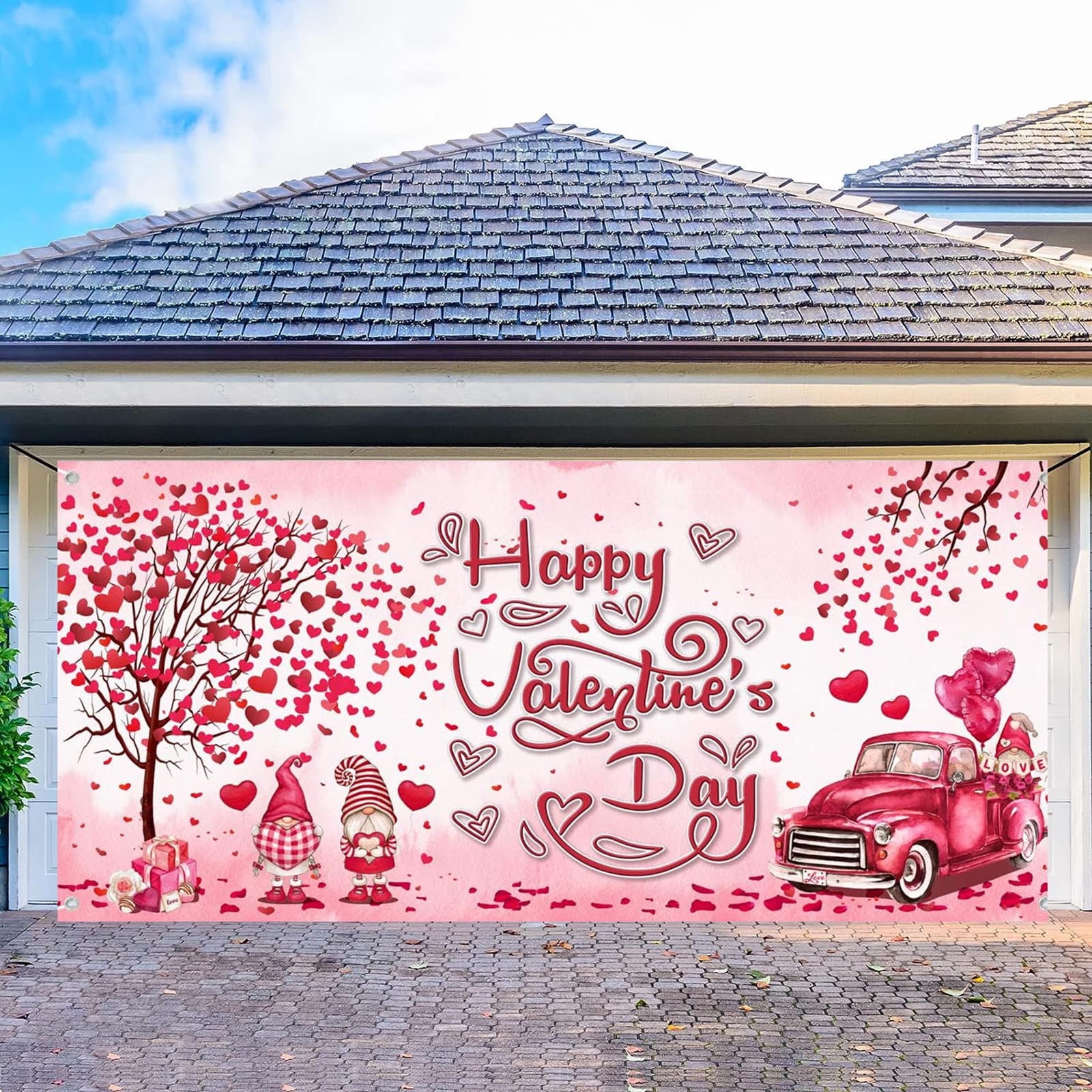 4Th of July Flags - Valentine Day Garage Door Panel Pink Love Tree ...