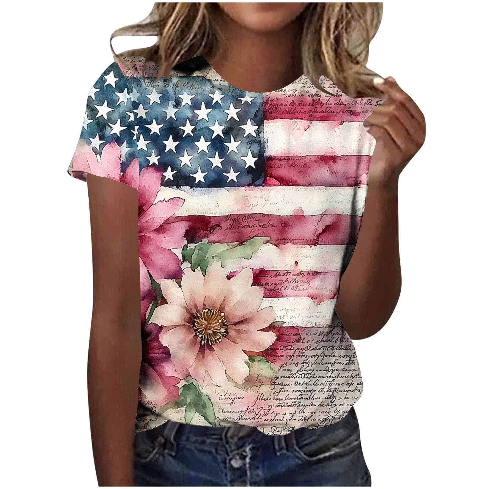 4Th of July Shirts Women Summer Tops for Women's 2026 Independence Day ...