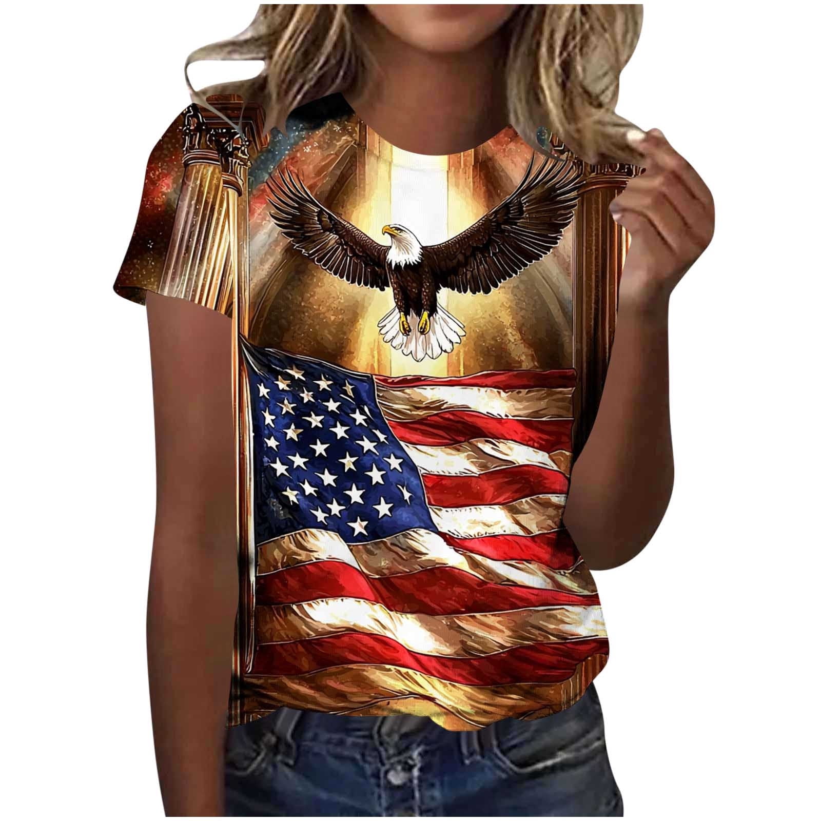4Th of July Shirts Women Summer Tops for Women's 2026 Independence Day ...