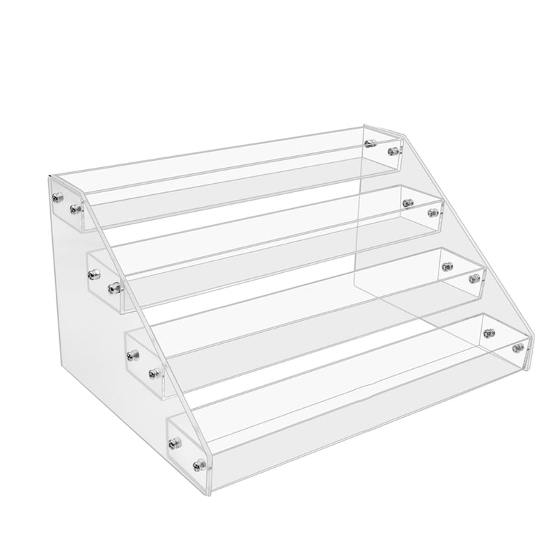 4Tier Clear Acrylic CD Holder Cascading CD Storage Rack,DVD/CD Display ...