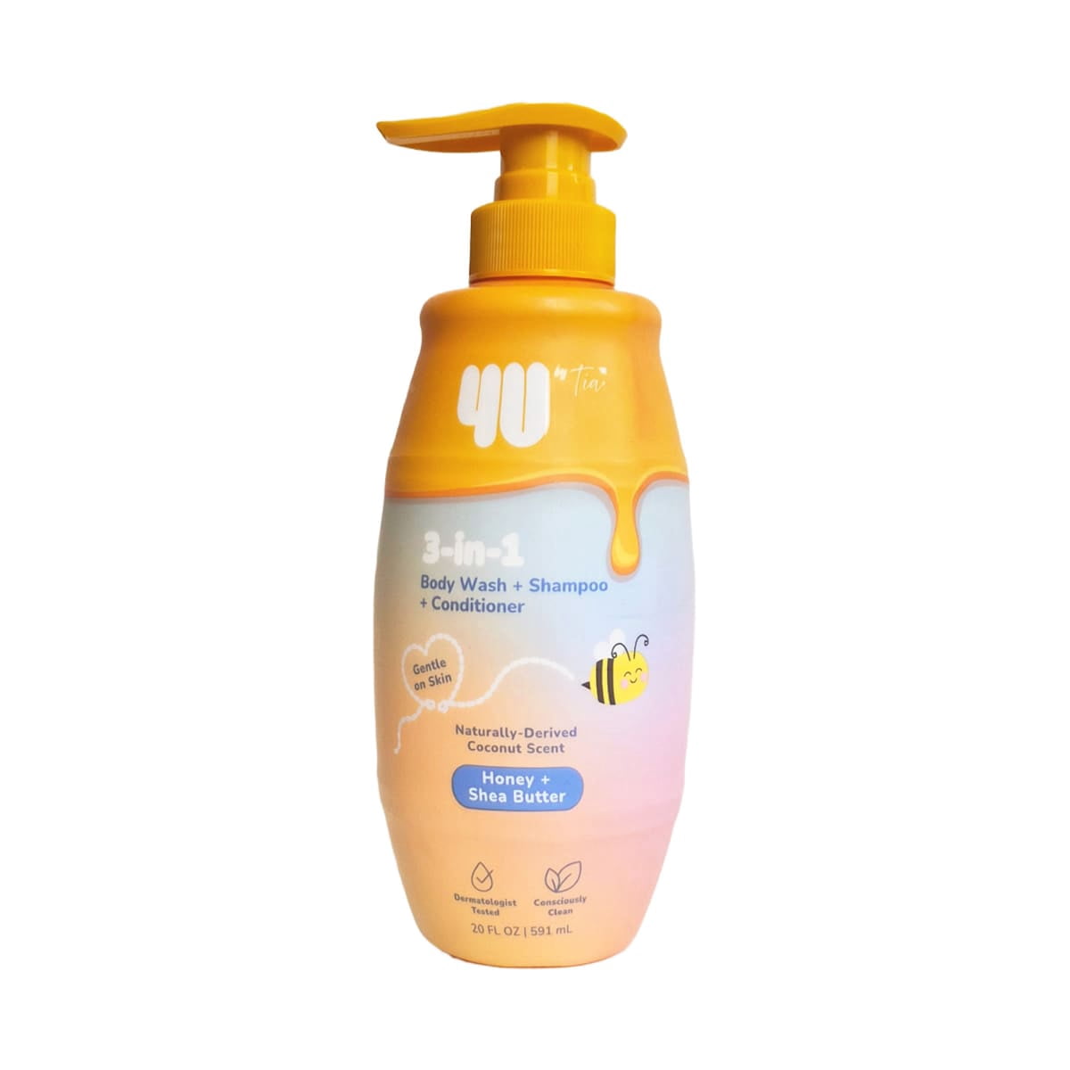 4U by Tia Kids 3-in-1 Body Wash, Shampoo, and Conditioner with Honey ...