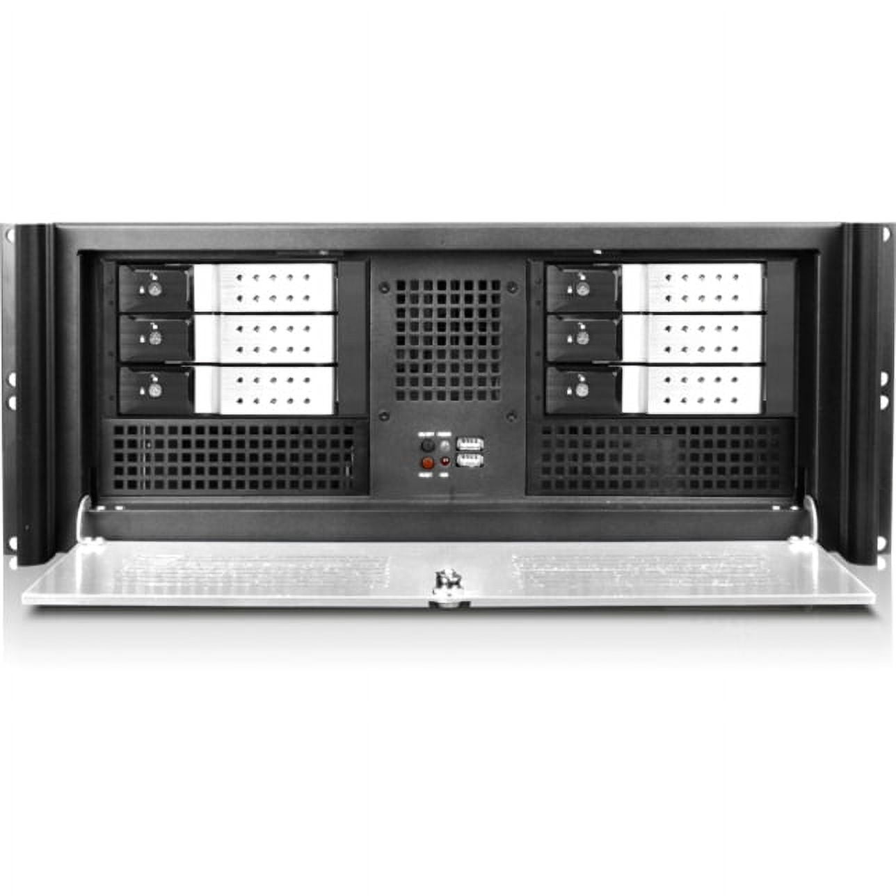 4U Compact Stylish Rackmount 6x3.5" Trayless Hotswap Chassis Silver ...