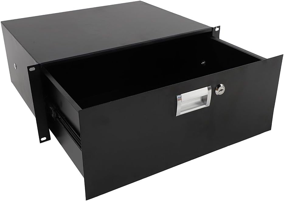 4U Rack Drawer DJ Locking Drawer with Key with Durable Material, Safety ...
