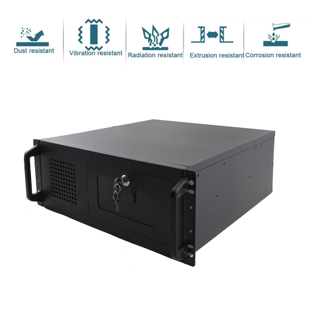 4U Server Chassis Rackmount Server Case 7 3.5" HDD Drive Bays+120mm Fan ...