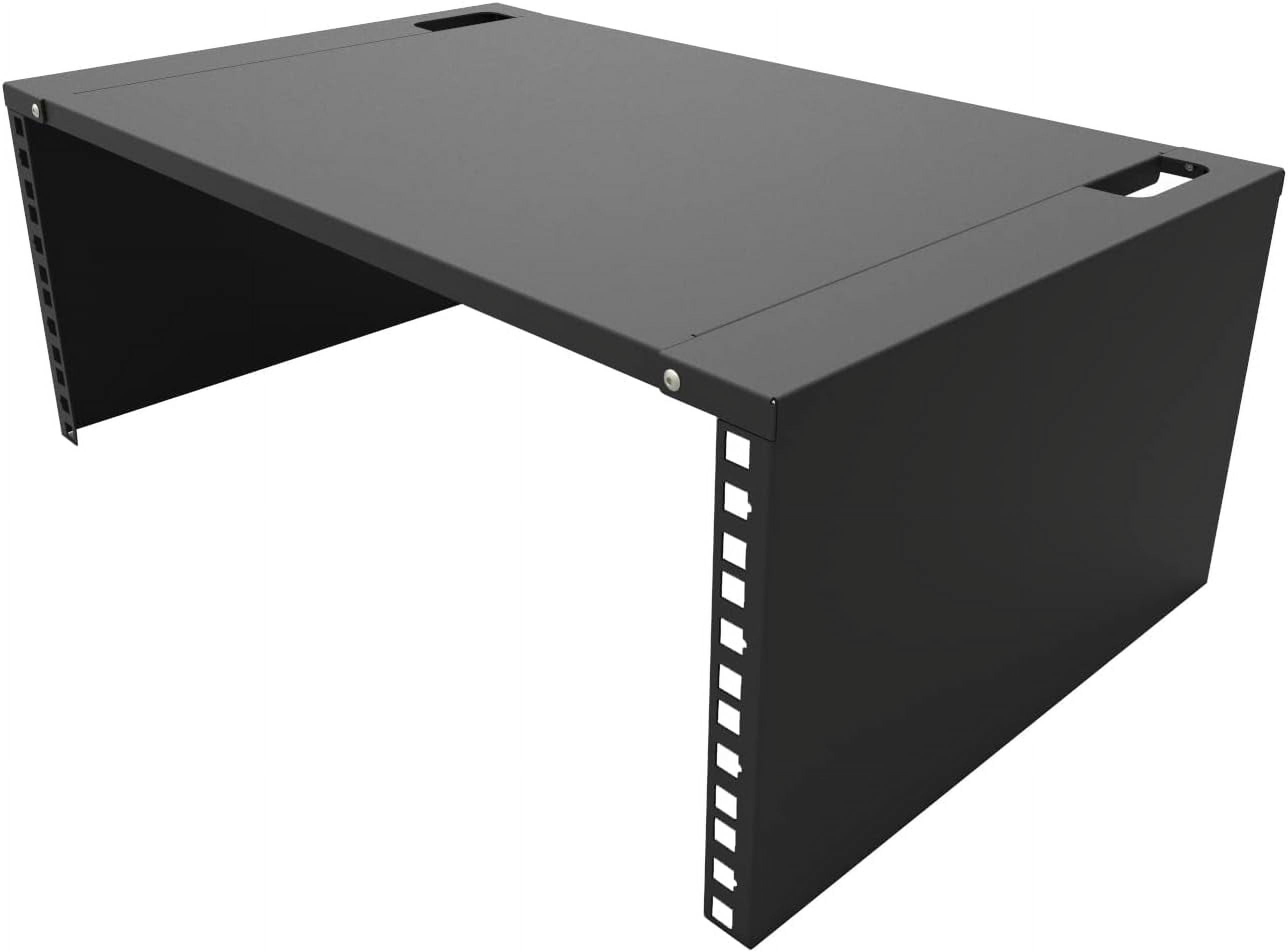 4U Wall Mount Patch Panel Bracket with Top Cover- 12 inch Deep - 19 ...