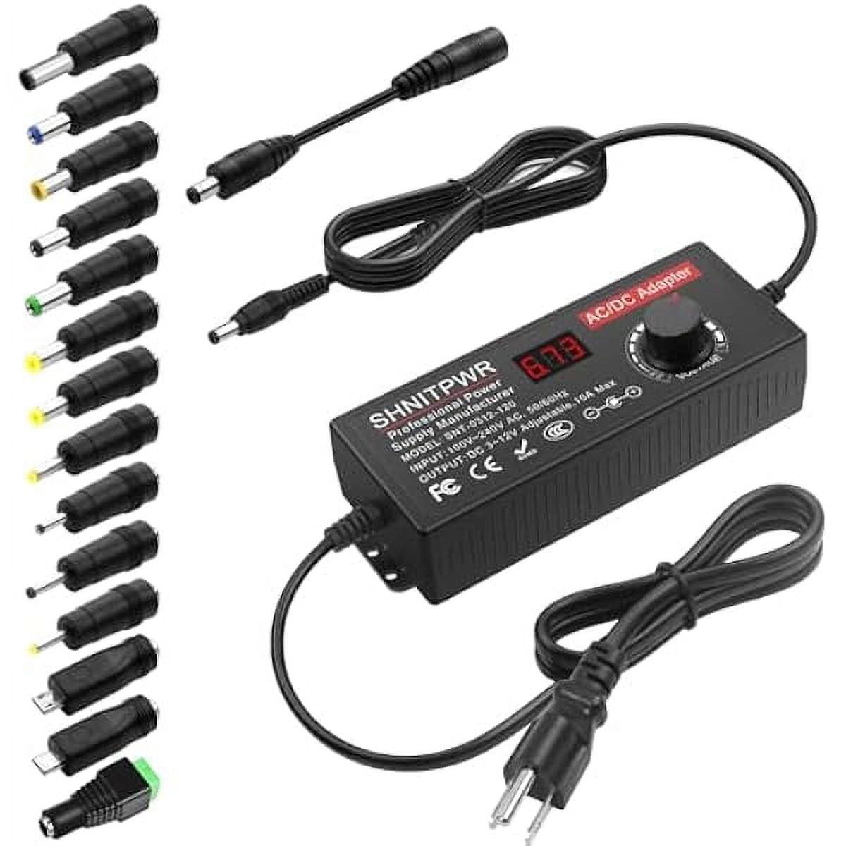 4V - 12V Power Supply 10A 120W AC to DC Adapter DC 4V 4.5V 5V 6V 7V 8V 9V 10V 11V 12V Voltage ...