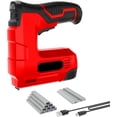 4V Cordless Staple Red Brad Nailer DIY 2 in 1 Staple 2000 count Staple ...