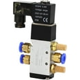4V110-06 1/8 Air Solenoid Valve 5 Way Port 2 Position Gas Pneumatic Electric Magnetic Valves ...