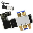 4V110-06 1/8 Air Solenoid Valve PNEUMAT VALV 5 Way Port 2 Position Gas Pneumatic Electric ...