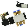 4V110-06 1/8 Inch Pneumatic Solenoid Valve 5 Way Port 2 Position Gas Air Electric Magnetic ...