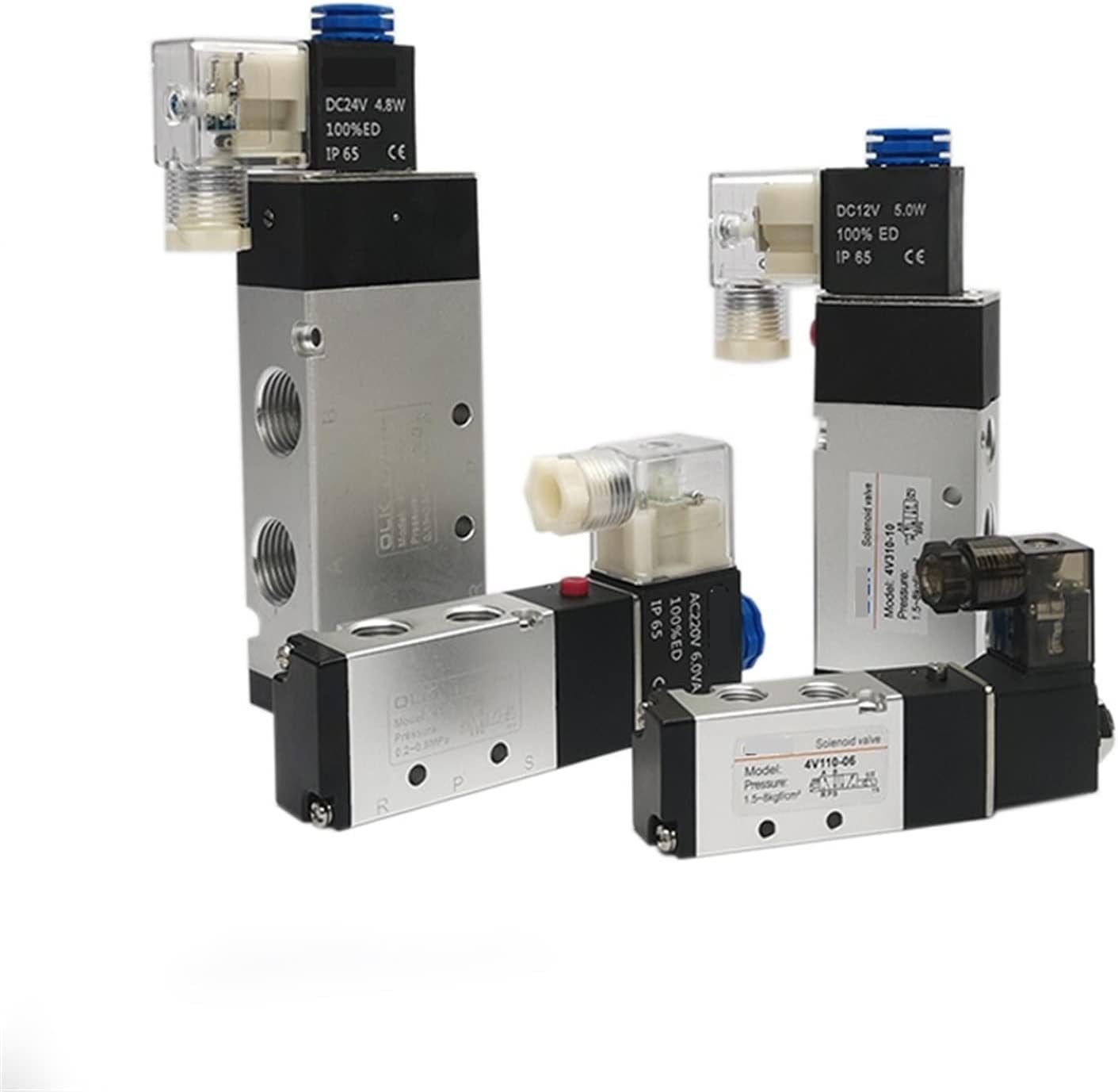 4V110-06 4V210-08 4V310-10 4V410-15 Electromagnetic 2 Position 5 Way ...