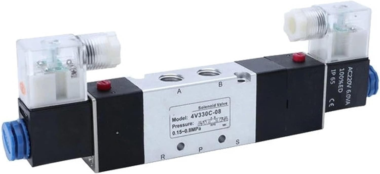 4V130C-06 4V230C-08 Solenoid valve Double headed Double control 5 Way 3 ...