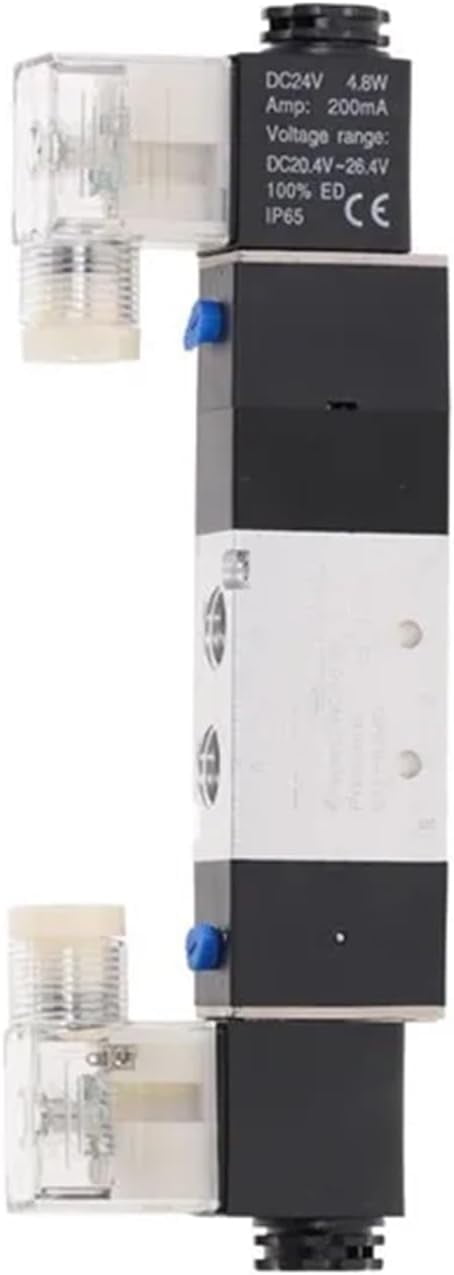 4V220-08 5-Way 2-Position 1/4" Pneumatic Solenoid Valve DC12V DC24V ...