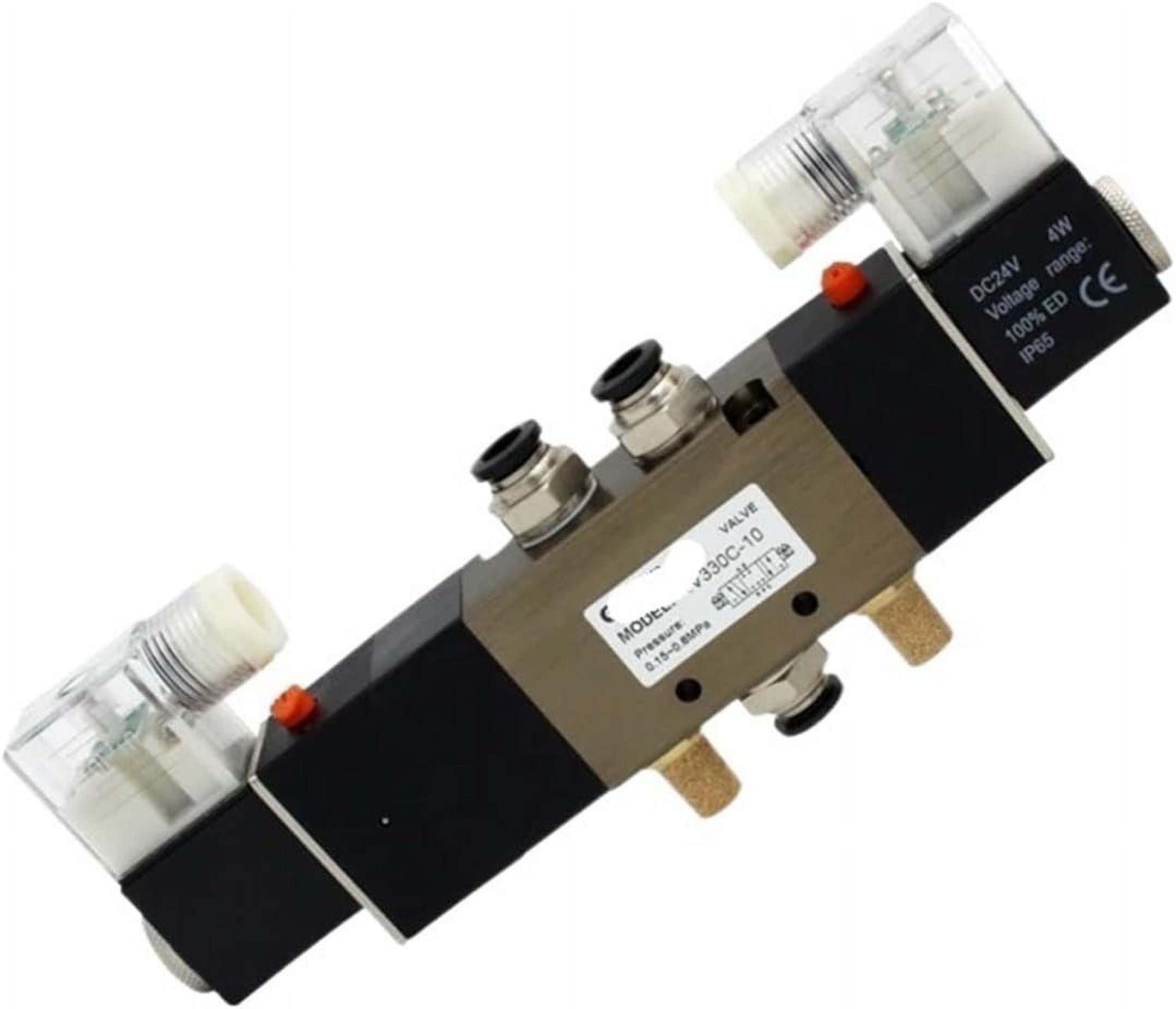 4V330C-10 4V330E-10 4V330P-10 5-Way Three-Position Double Solenoid Pneumatic air Valve 3/8 ...