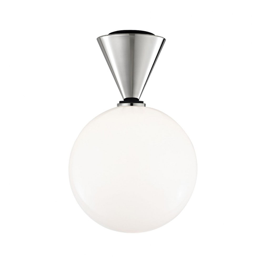 Mitzi H148501l Piper 1 Light 9" Wide Led Semi-Flush Globe Ceiling ...