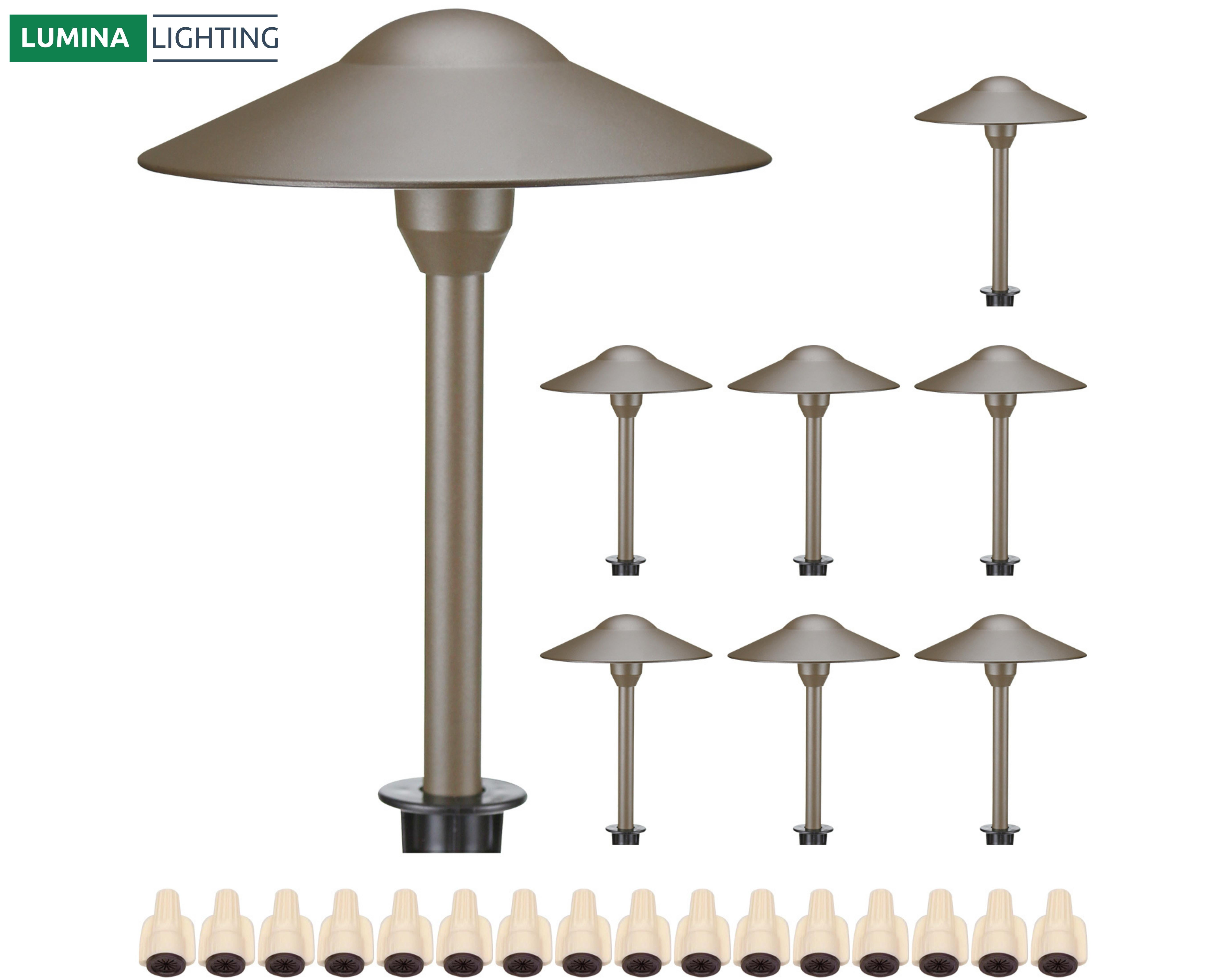 4W Landscape Pathway Lights (8-Pack) - Low Voltage Cast-Aluminum ...