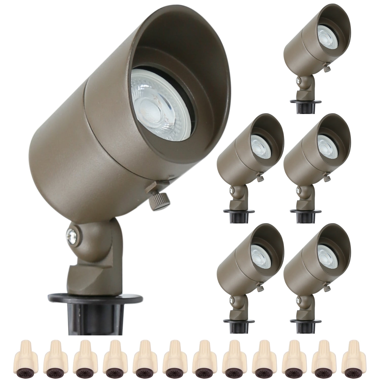 4W Landscape Spotlights (6-Pack) | Low Voltage Outdoor Spot Lights ...