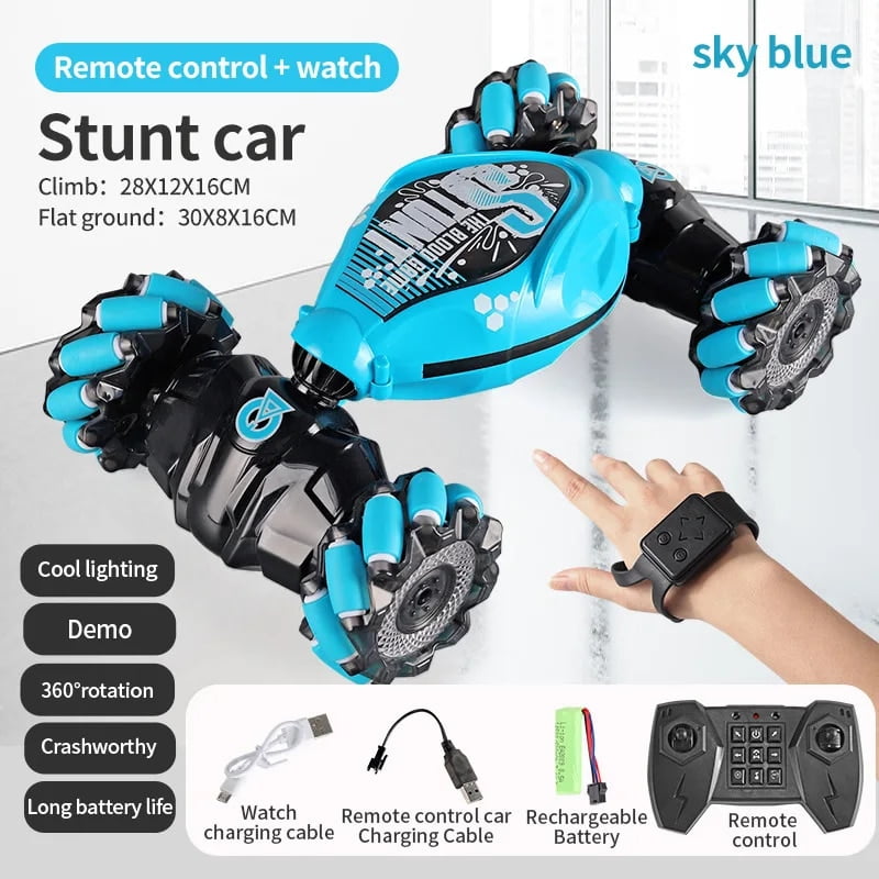 4WD 1:16 Stunt RC Car With LED Light Gesture Induction Deformation ...