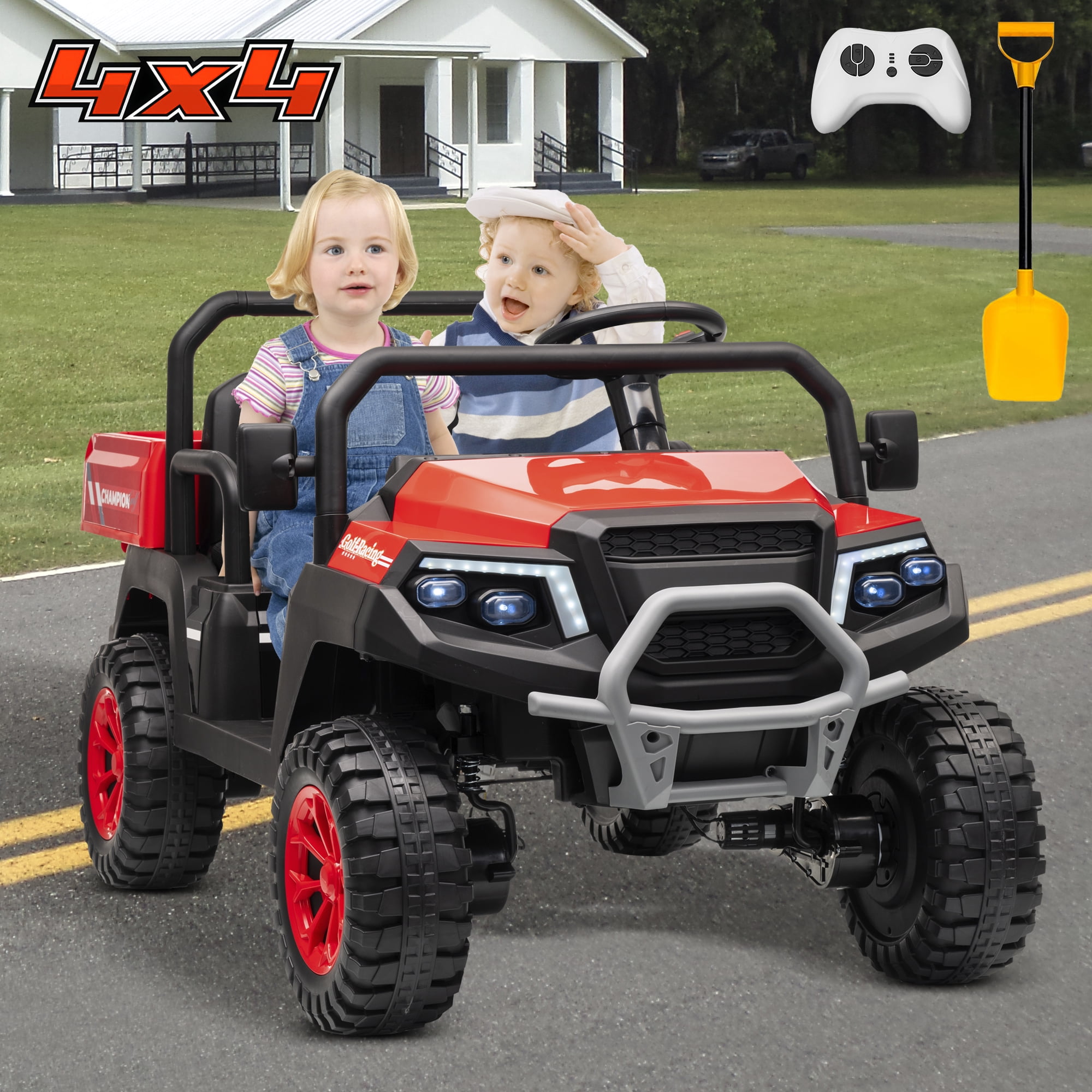 4WD 24 Volts Ride on Toys Truck with Parental Remote, 800W Motor 9AH ...