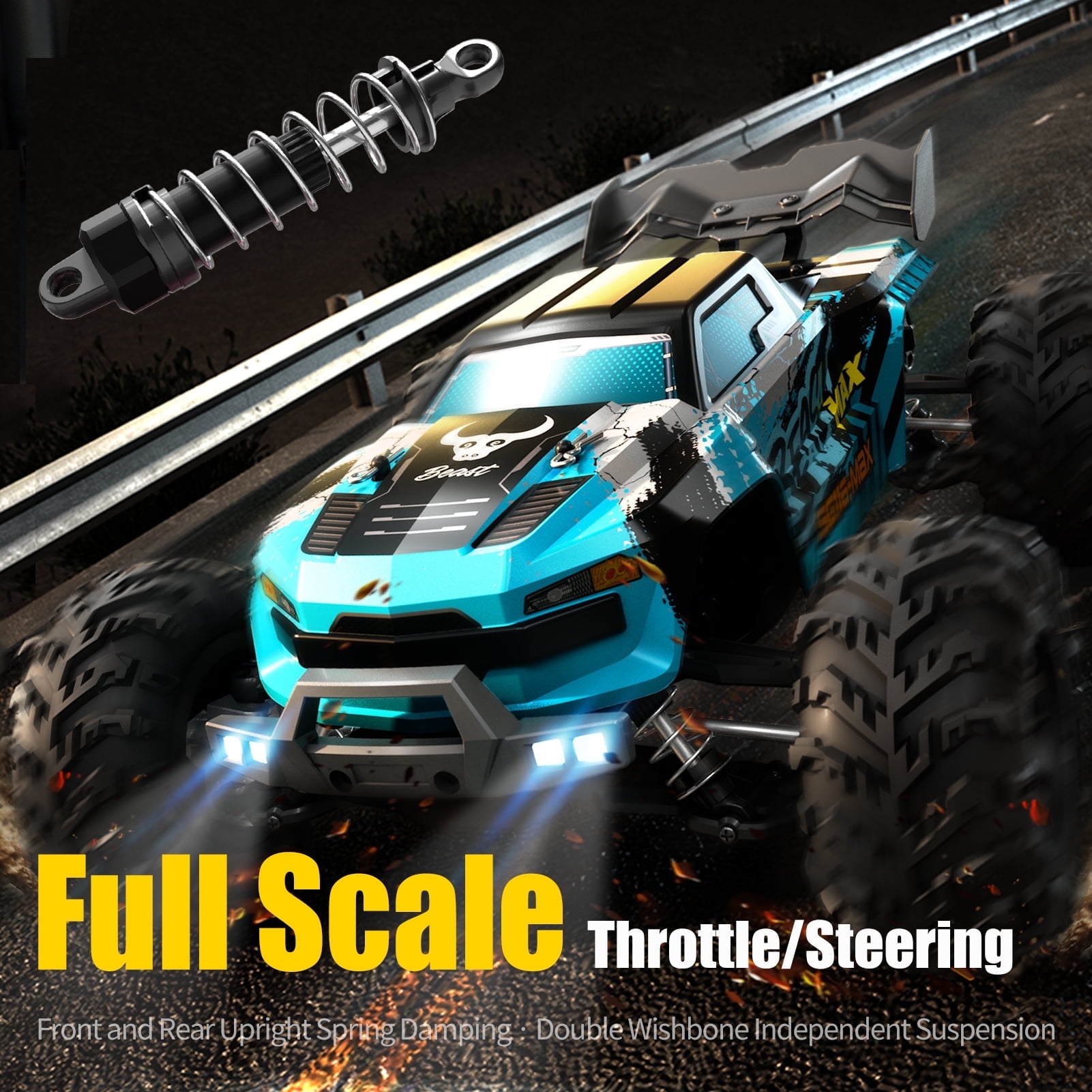 4WD Brushless RC Car, High Speed All Terrain RC Truck with 1 Battery, 1 ...