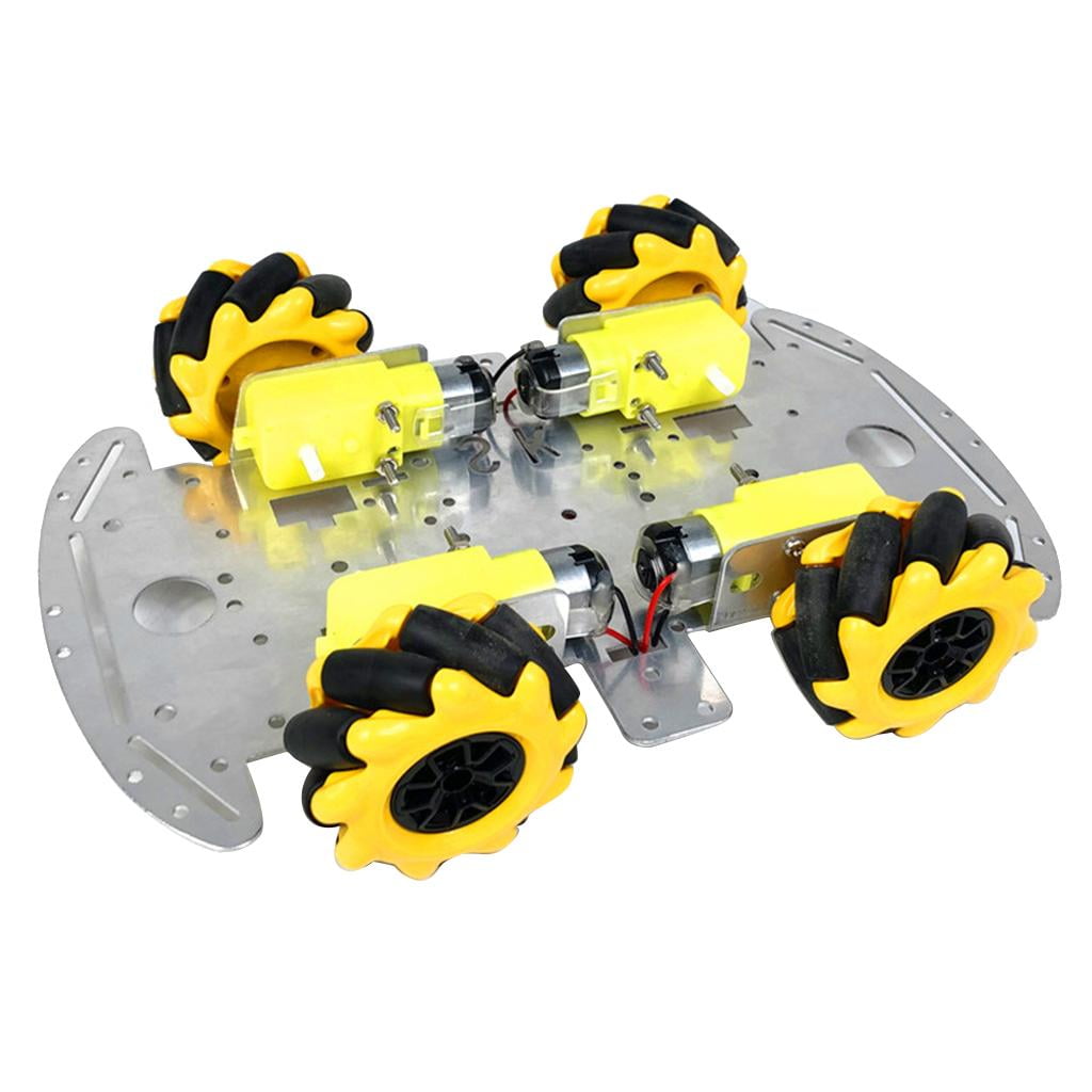 4WD Car Chassis Kits with Motor, Coupling, Mecanum Wheels for DIY for ...